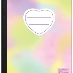 ScribbleMate Cute Composition Notebook Wide Ruled, Set of 3 Composition Notebpooks for Kids, Wide Ruled Composition Notebook for Boys and Girls. 100 pages 200 sheets. 9.75” x 7.5”