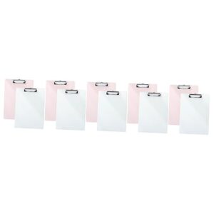 tofficu 10 pcs writing pad plastic file folder paper folder staples plastic clipboard exam paper clips office clip boards document organizer hard plastic test paper holder drawing board a4