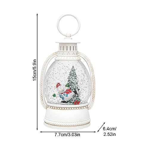 Snow Scene Lamp - Christmas Lanterns Snow Globes,Built-in Light-up Design Christmas Lanterns, Snowman Christmas Decorations for Children Gifts Buogint