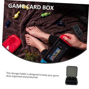 ibasenice 3pcs game cartridge Game Storage game holder gaming organizer game card organizer game card protective case game card carrying case portable hard shell protector card box lite abs