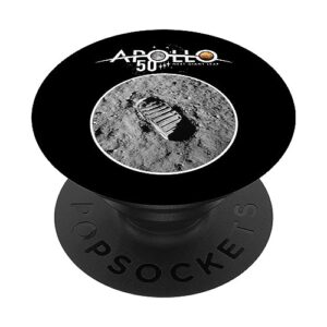 apollo xi 50th anniversary nasa moon footprint icon popsockets standard popgrip