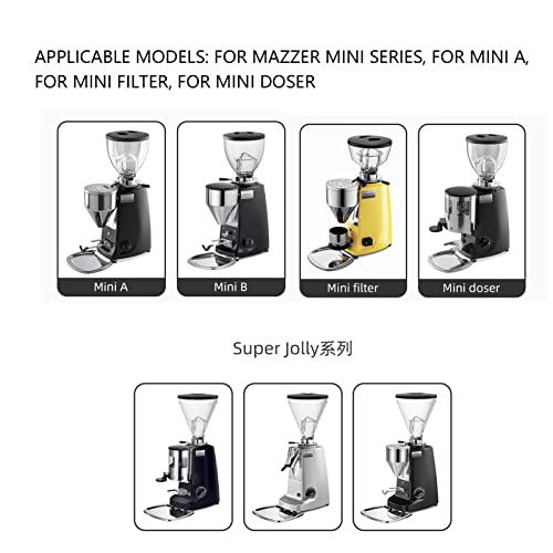 Coffee Grinder Bean Bin for MAZZER Min Series Durable Aluminum Alloy and Silicone Cleaning Tool Accessories