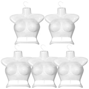 zerodeko 5pcs female hollow back mannequin torso back body torso dress form t shirt display bikini hanger swimming clothes display rack with hanging hook