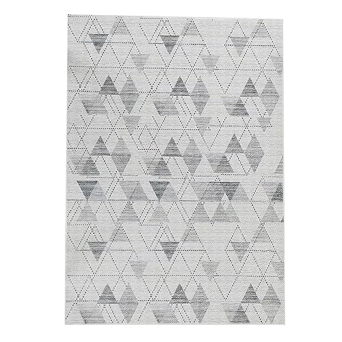 GAOMON Modern Area Rug 5x7 Modern Distressed Rug Ultra Soft Indoor Fuzzy Floor Cover for Living Room Bedroom Non-Slip Non-Shedding Home Office Floor Carpet Low Pile Contemporary Abstract Rug Grey