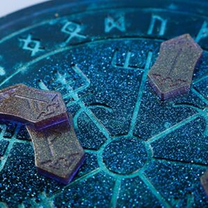 Runes Symbol Cards Epoxy Resin Mold Divination Board Silicone Mould Resin Silicone Tray Molds Casting Mold for Epoxy Resin