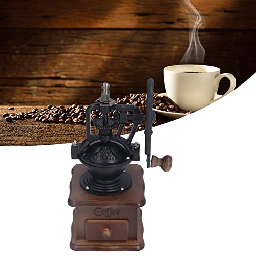 Premium Wood & Iron Manual Coffee Grinder, Fineness, Preserves Flavor, for Home Office