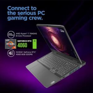 Lenovo LOQ Gaming Laptop, GeForce RTX 4060, AMD 8-Core Ryzen 7 7840HS(> i7-12700H), 15.6" FHD, 64GB DDR5 RAM, 1TB SSD, Webcam, HDMI, Wi-Fi 6, Windows 11 Home