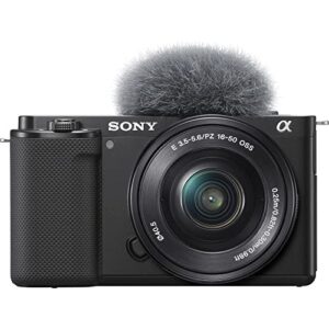 Sony ZV-E10 Mirrorless Camera with 16-50mm Lens (Black) (ILCZV-E10L/B) + Sigma 24-70mm f/2.8 Lens (578965) + 64GB Card + Filter Kit + External Charger + NPF-W50 Battery + Card Reader + More (Renewed)