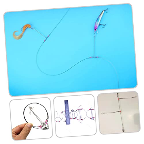 BESPORTBLE 50 Pcs Wire Convenient Leaders Cord Holders Connect Tackle Lures Snowmobile Dolly Wire Leaders baits Metal Brackets Fish Leaders Electric Wire Tensile Steel to Rotate