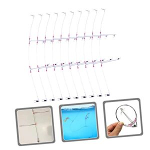 BESPORTBLE 50 Pcs Wire Convenient Leaders Cord Holders Connect Tackle Lures Snowmobile Dolly Wire Leaders baits Metal Brackets Fish Leaders Electric Wire Tensile Steel to Rotate