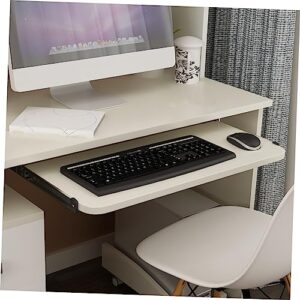 NOLITOY 2 Pairs Keyboard Rails Keyboard Tray Slide Office Keyboard Slide Drawer Rails Drawer Tray Heavy Duty Bearing Slides Keyboard Slide Out Tray Multi-Functional Keyboard Rail Computer