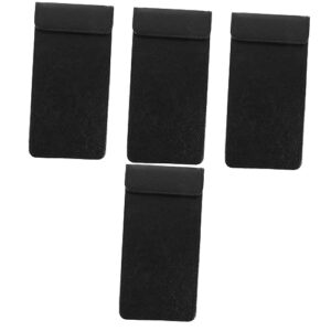 bestoyard 4pcs bill folder foldover clipboard mini pocket clipboard small server notepads notepad clipboard a4 hardboard leather low profile clip checks pu leather office business wine clip