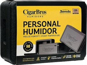 cigarbros + boveda personal humidor: precise humidity. steady temperature. holds up to 80 cigars!