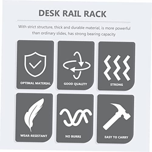 NOLITOY 4 Pairs Keyboard Rails Work Desk Accessories Table Tray Plastic Stand Keyboard Rack Keyboard Tray Under Desk Slide Computer Drawer Tray Steel Drawer-Design Rack Heavy Ball Office