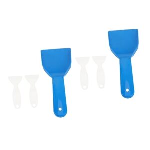 yardwe 6 pcs deicing shovel ice defroster deicing scraper fridge freezer plastic scraper zero wiper fridge cleaning scoop grass paint for lawn mini refrigerator large snow plow pp