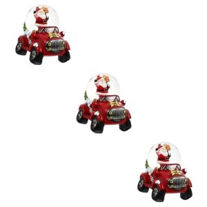 abaodam christmas decorations 3 pcs crystal ball car retro home decor water balls for kids astetic room decor santa musical globe water ball decoration xmas crystal ball decor glass