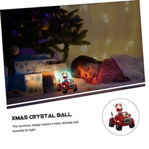 Abaodam Christmas Decorations 3 pcs Crystal Ball Car Retro Home Decor Water Balls for Kids astetic Room Decor Santa Musical Globe Water Ball Decoration Xmas Crystal Ball Decor Glass