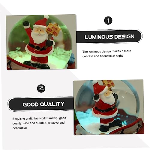 Abaodam Christmas Decorations 3 pcs Crystal Ball Car Retro Home Decor Water Balls for Kids astetic Room Decor Santa Musical Globe Water Ball Decoration Xmas Crystal Ball Decor Glass