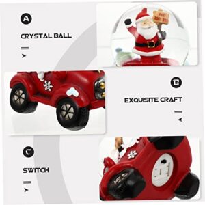 Abaodam Christmas Decorations 3 pcs Crystal Ball Car Retro Home Decor Water Balls for Kids astetic Room Decor Santa Musical Globe Water Ball Decoration Xmas Crystal Ball Decor Glass