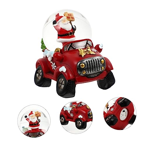 Abaodam Christmas Decorations 3 pcs Crystal Ball Car Retro Home Decor Water Balls for Kids astetic Room Decor Santa Musical Globe Water Ball Decoration Xmas Crystal Ball Decor Glass