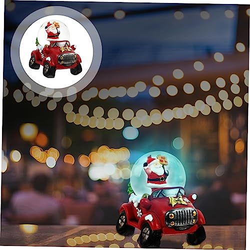 Abaodam Christmas Decorations 3 pcs Crystal Ball Car Retro Home Decor Water Balls for Kids astetic Room Decor Santa Musical Globe Water Ball Decoration Xmas Crystal Ball Decor Glass