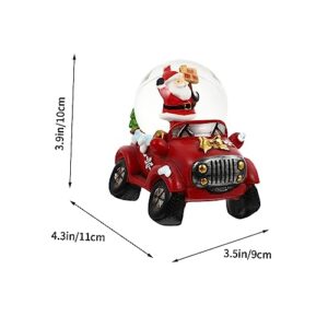 Abaodam Christmas Decorations 3 pcs Crystal Ball Car Retro Home Decor Water Balls for Kids astetic Room Decor Santa Musical Globe Water Ball Decoration Xmas Crystal Ball Decor Glass