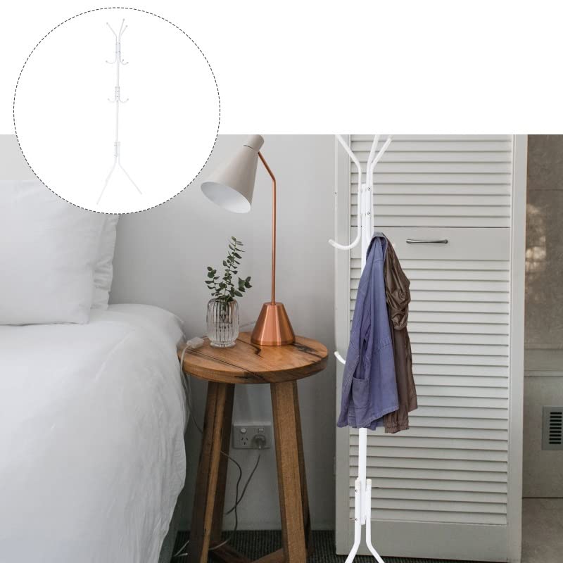 LUKEO Hanger Standing Tree Coat Clothes Hat Floor Metal Stainless Jacket Stand Steel Organizer Garment Hanging Clothing