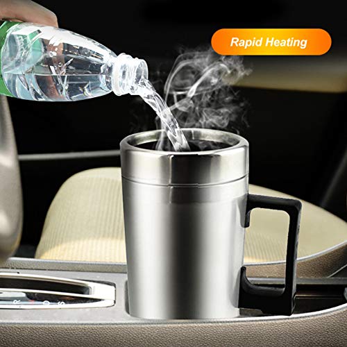 XIXIAN Car Electric Kettle,Electric Car Kettles Boiling Heat Cup Insulation Insulated Bottles 300ml 24V Stainless Steel Cigarette Lighter Plug