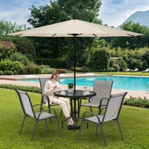 Amopatio Patio Dining Set for 4, Outdoor Table and Chairs Set