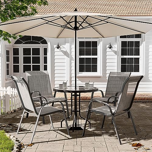 Amopatio Patio Dining Set for 4, Outdoor Table and Chairs Set