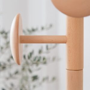 LUKEO Wooden Clothes Rack Design Floor Clothes Hat Rack Single Pole Standing Bedroom Furniture (Color : E, Size : As shown)