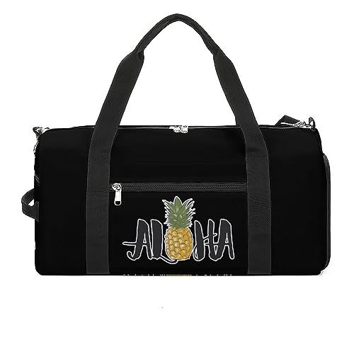 Unique Hawaiian Sports Gym Bag Travel Duffel Bag Weekend Overnight Bag Carry on Bags for Women Men