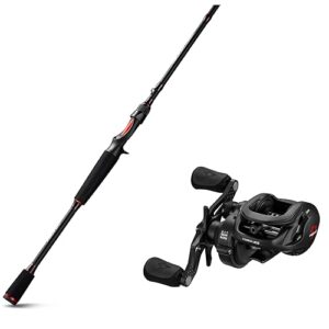 piscifun carbon xcs baitcasting reel and rod combo, 7' mh m 2pcs baitcaster rod, 5.5oz ultraliught baitcasting reel, 8.1:1 right handed baitcasting fishing reel