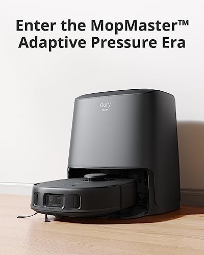 eufy Clean X9 Pro CleanerBot with MopMaster™ Adaptive Pressure Cleaning, 2 Rotating Mops, Carpet Detection with 12 mm Auto-Lifting Mops, Auto-Clean Station, 5,500 Pa Suction, and AI OBS