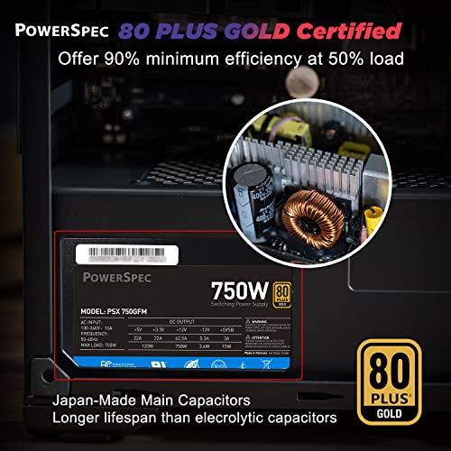 Micro Center AMD Ryzen 5 5600X Desktop Processor 6-core Bundle with MSI MAG B550 Tomahawk MAX WiFi Motherboard and PowerSpec 750W 80+ Gold Fully Modular PSU