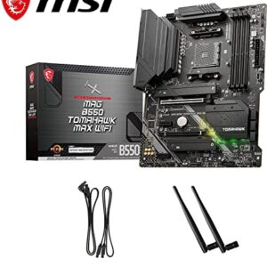 Micro Center AMD Ryzen 5 5600X Desktop Processor 6-core Bundle with MSI MAG B550 Tomahawk MAX WiFi Motherboard and PowerSpec 750W 80+ Gold Fully Modular PSU