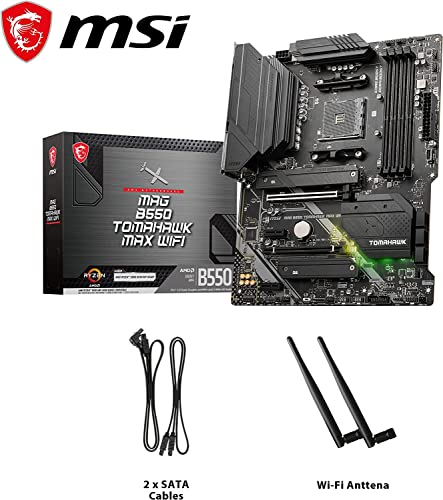 Micro Center AMD Ryzen 5 5600X Desktop Processor 6-core Bundle with MSI MAG B550 Tomahawk MAX WiFi Motherboard and PowerSpec 750W 80+ Gold Fully Modular PSU