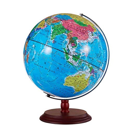 Globes World Sphere map Globe with LED Lights Desktop Decoration Blue Earth,Model 12 Inches