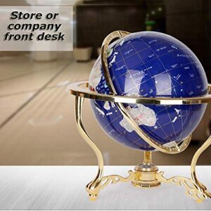 World Globe,Large Gemstone Globe Desktop Home Decoration Earth Globe-for Educational Geographic Modern,Blue-22cm (White 22cm) (Blue(a) 33cm)