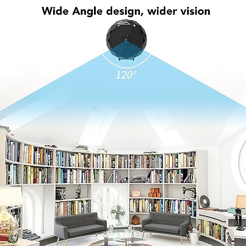 ASHATA Indoor Smart Security Camera, Security Camera Wireless with Magnetic Mount, 1080p Night Vision Motion Detection Loop Recording Support 128GB Storage Card