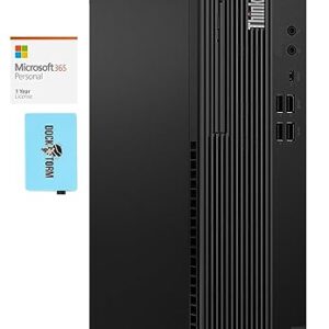 Lenovo ThinkCentre M75s Gen 2 SFF School & Business Mini Desktop (AMD Ryzen 5 PRO 4650G 6-Core, 16GB RAM, 256GB PCIe SSD + 2TB HDD (3.5), Win 11 Pro) with MS 365 Personal, Dockztorm Hub