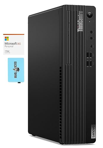 Lenovo ThinkCentre M75s Gen 2 SFF School & Business Mini Desktop (AMD Ryzen 5 PRO 4650G 6-Core, 16GB RAM, 256GB PCIe SSD + 2TB HDD (3.5), Win 11 Pro) with MS 365 Personal, Dockztorm Hub