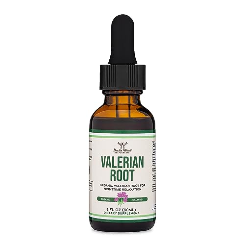 Valerian Root Drops for Sleep - Organic Valerian Root Tincture Extract 168mg - 1 FL OZ, 30 Servings (Better Absorbed Than Capsules, Enhances Valerian Root Tea) for Relaxation and Calm by Double Wood