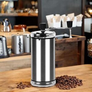 IEUDNS Manual Coffee Bean Grinder Ceramics Burr Adjustable Setting Coffee Lover Gift Hand Crank Coffee Mill Portable for Hiking Kitchen Espresso