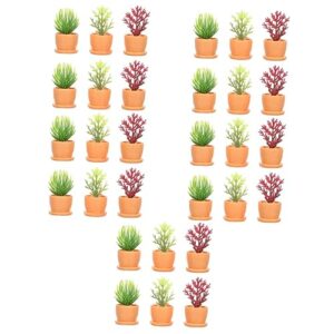 imikeya 30 pcs mini flower pot succulents artificial assesseries artificial succulent plant faux floral fake potted plant mini plant pots mini decoration artificial mini potted plants moss