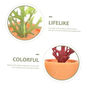 IMIKEYA 30 pcs Mini Flower Pot Succulents Artificial assesseries Artificial Succulent Plant Faux Floral Fake Potted Plant Mini Plant pots Mini Decoration Artificial Mini Potted Plants Moss