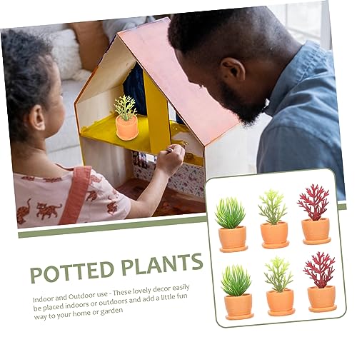 IMIKEYA 30 pcs Mini Flower Pot Succulents Artificial assesseries Artificial Succulent Plant Faux Floral Fake Potted Plant Mini Plant pots Mini Decoration Artificial Mini Potted Plants Moss