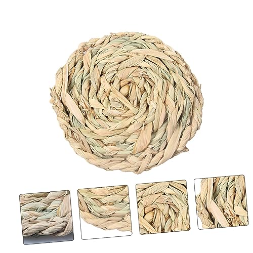 POPETPOP 6 Pcs Hamster Straw mat pet Bedding Bunny Bedding Toy Hamster Chinchilla Cage Rabbit Sleeping mat Hamsters Pet Rabbit Pad Hamster Sleeping Mats Rabbit Sleeping Pads Round pad chew