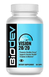 vision 20/20- proprietary blended all in one eye vitamin- vision acuity and macular health supplement- get crisp and clear vision- protect & enhance- complete eye health - 60 vegetable capsules