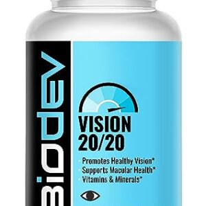 Vision 20/20- Proprietary Blended All in One Eye Vitamin- Vision Acuity and Macular Health Supplement- Get Crisp and Clear Vision- Protect & Enhance- Complete Eye Health - 60 Vegetable Capsules